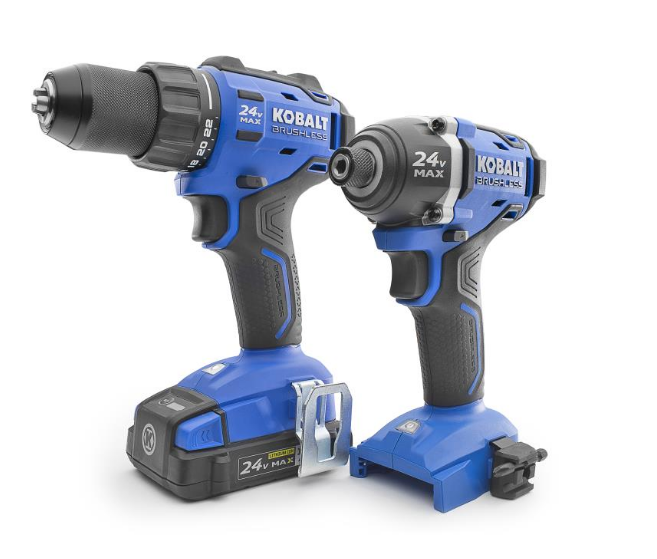 2-Tool 24-volt Max Brushless Power Tool Combo Kit with Soft Case (1 Li ...