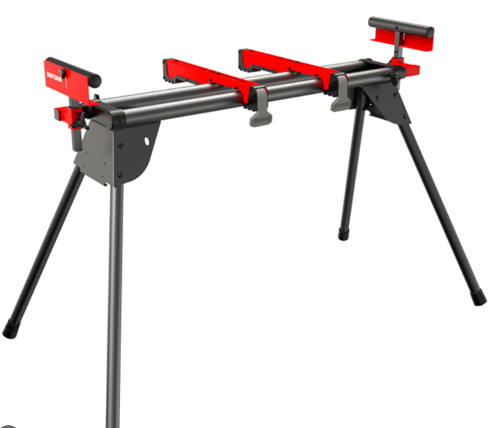 Steel Adjustable Rolling Miter Saw Stand - StealDeals Inc
