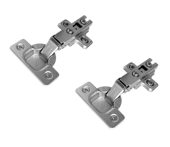 2-Pack Full Overlay 110-Degree Opening Nickel Plated Concealed Cabinet ...